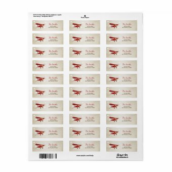 Airplane Return Address Label Plane Adventure | Zazzle