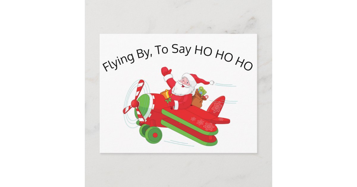 Airplane Santa Postcard | Zazzle