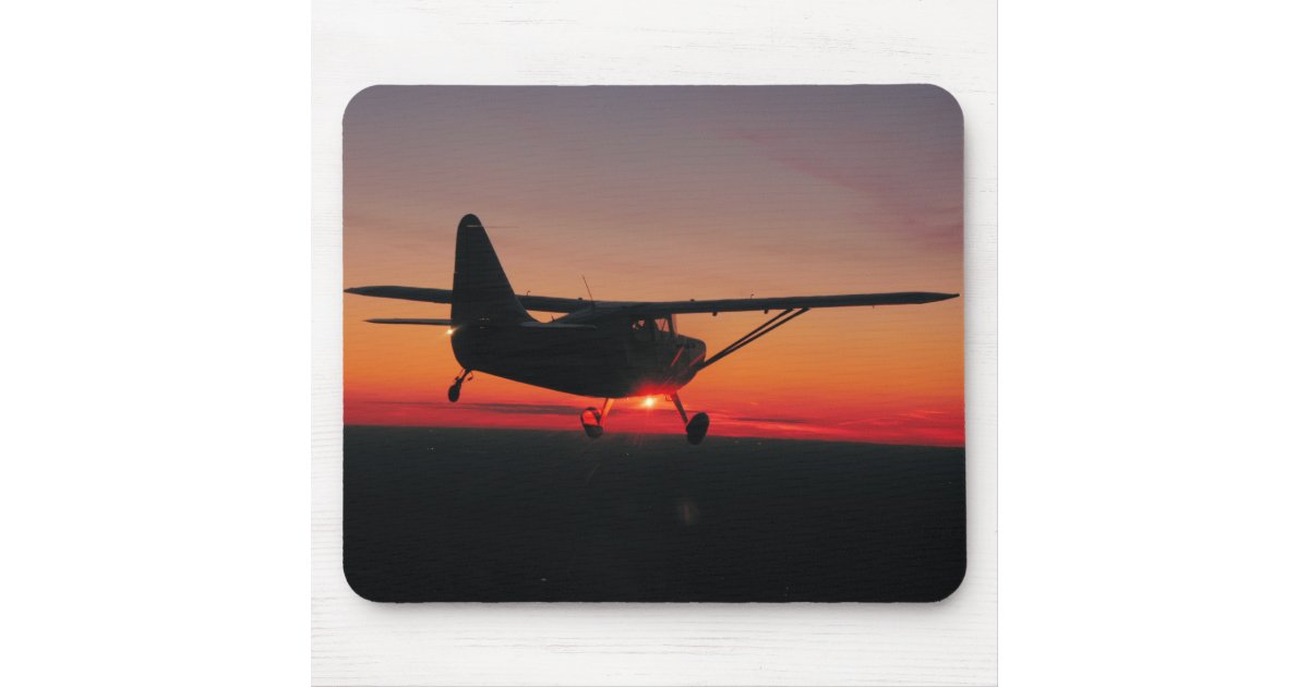 Airplane Sunset Mouse Pad | Zazzle