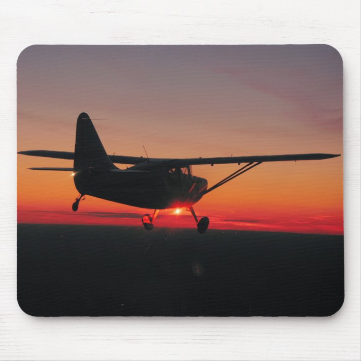 Airplane Sunset Mouse Pad | Zazzle