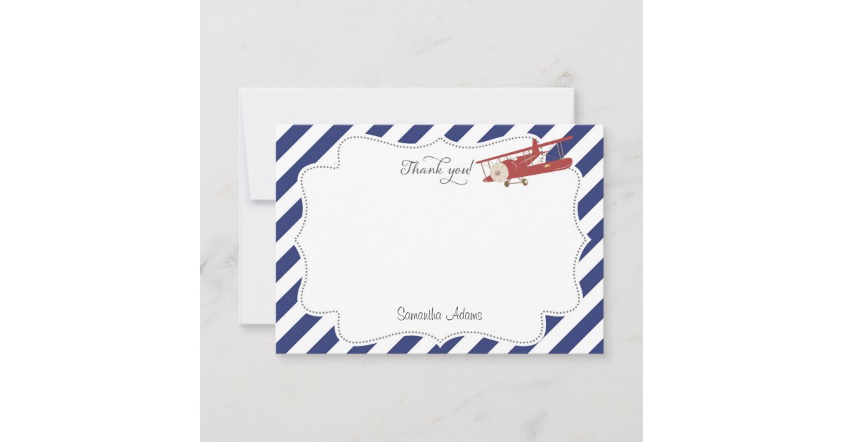 Airplane Thank You Card | Zazzle