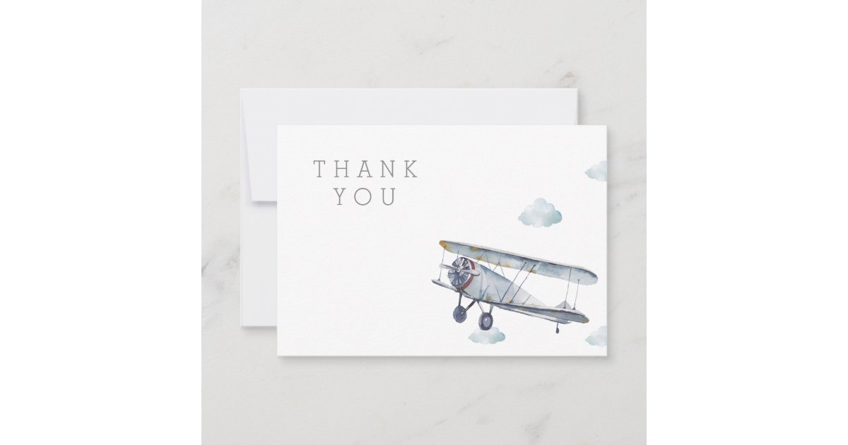 Airplane Thank You Card | Zazzle