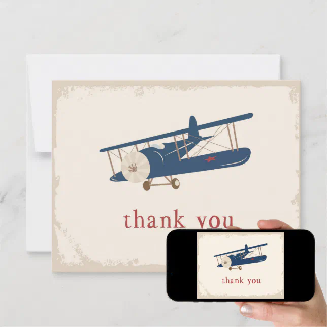 Airplane Thank You Card | Zazzle