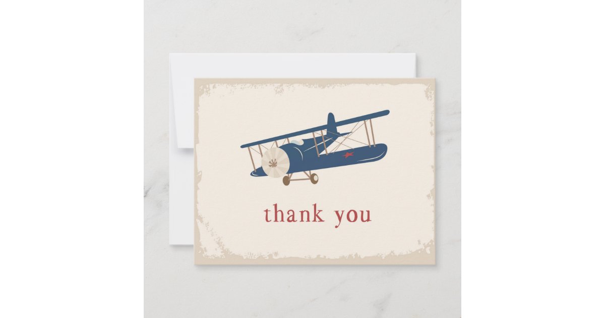 Airplane Thank You Card | Zazzle