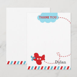 Airplane Thank You Card - Plane Aeroplane | Zazzle