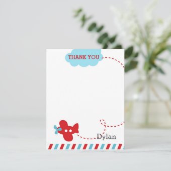 Airplane Thank You Card - Plane Aeroplane | Zazzle