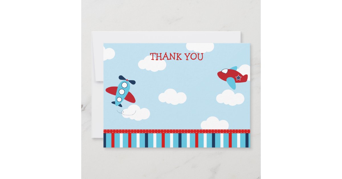 Airplane Thank You Cards | Zazzle
