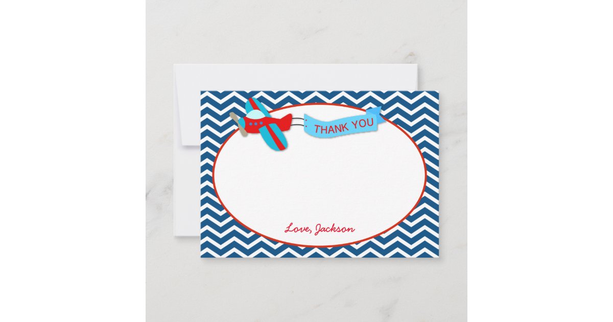 Airplane Thank You Cards | Zazzle