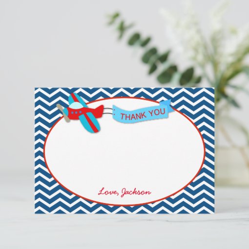 Airplane Thank You Cards | Zazzle