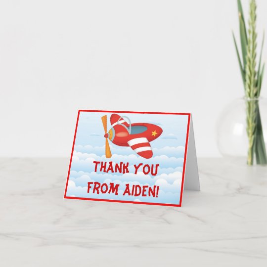 Airplane Thank You Note Card | Zazzle.com