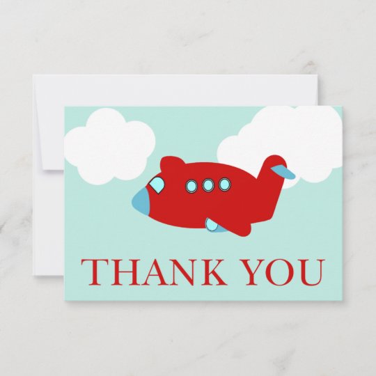 Airplane Thank You note card | Zazzle.com