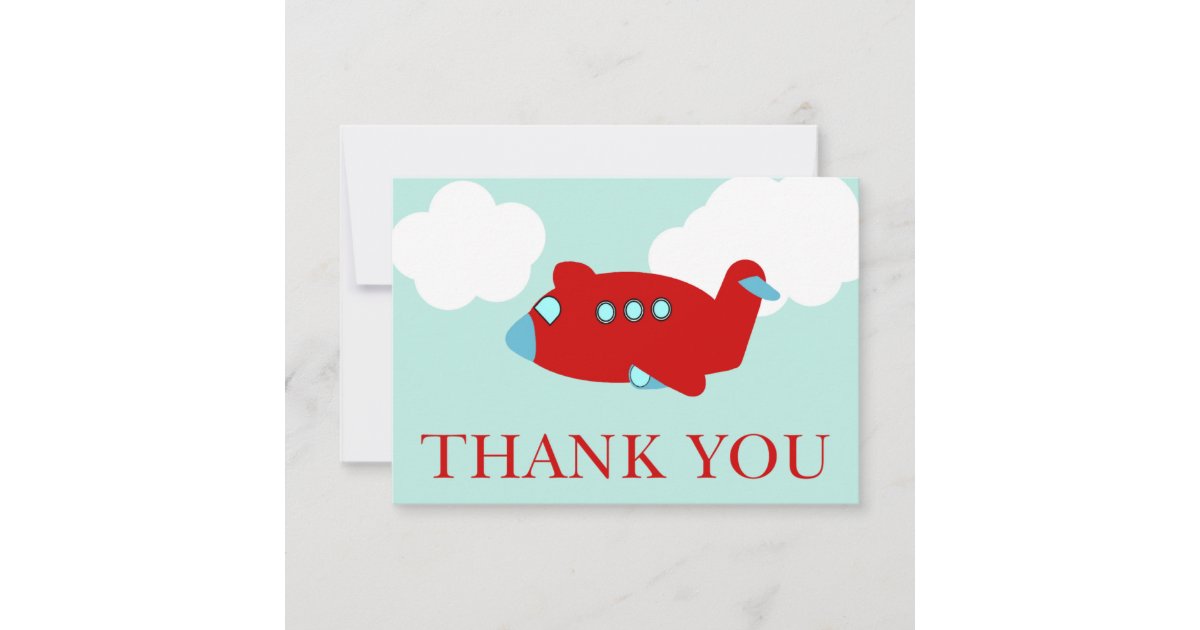 Airplane Thank You note card | Zazzle