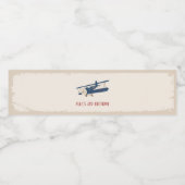 Airplane Water Bottle Label - Custom | Zazzle