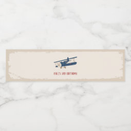 Airplane Water Bottle Label - Custom | Zazzle