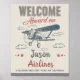 Airplane Welcome sign - Vintage Airplane Poster | Zazzle