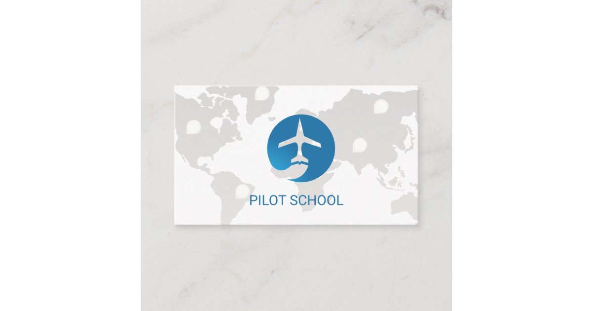 Airplane | World Map Business Card | Zazzle