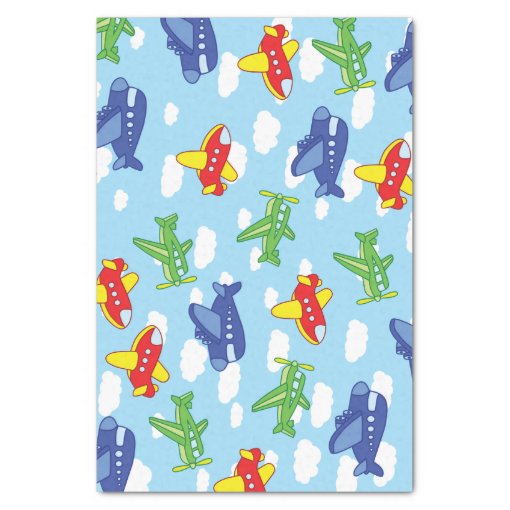 Airplanes and Jets Cute 1st Birthday Party Tissue Paper | Zazzle