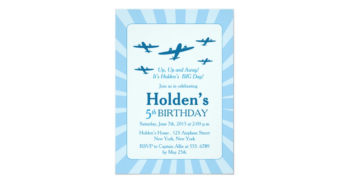 Airplanes Birthday party Invitations | Zazzle.com