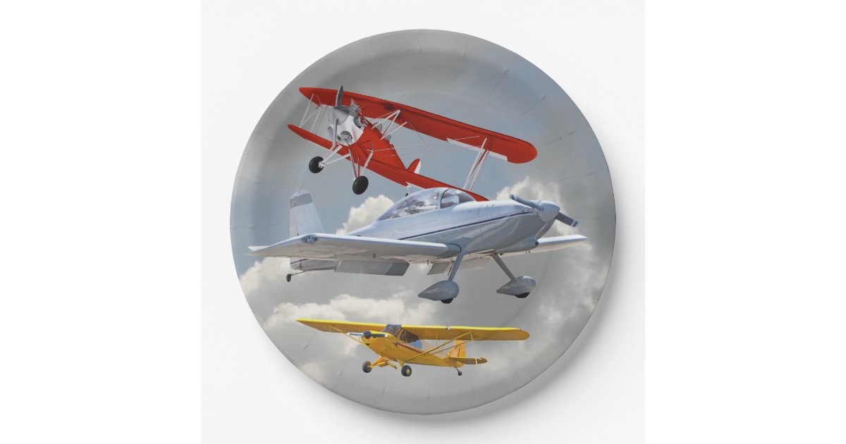 AIRPLANES PAPER PLATES | Zazzle