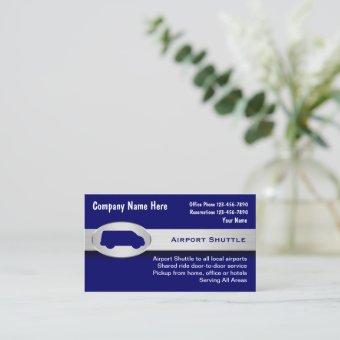 Airport Shuttle Business Cards | Zazzle