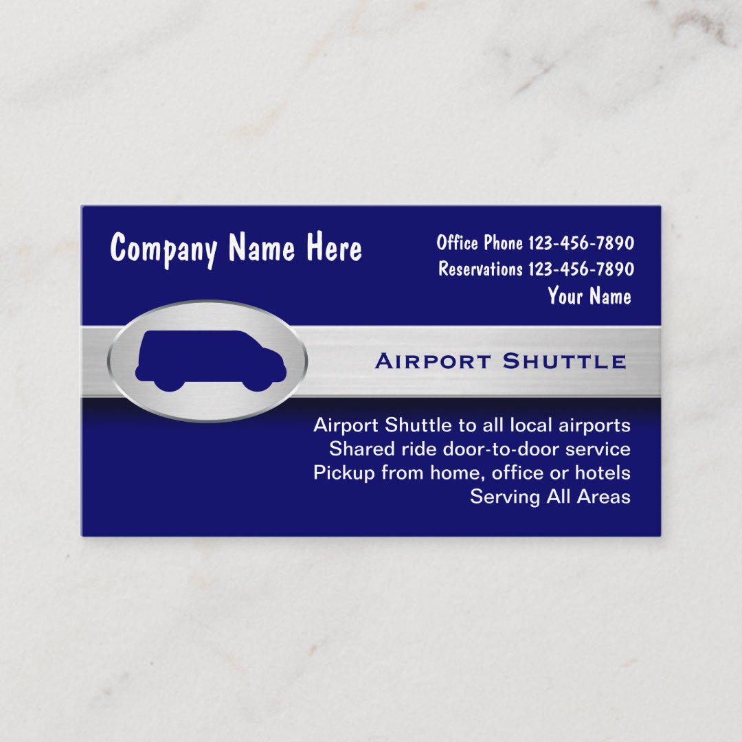 Airport Shuttle Business Cards | Zazzle