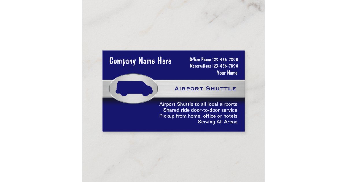 Airport Shuttle Business Cards | Zazzle