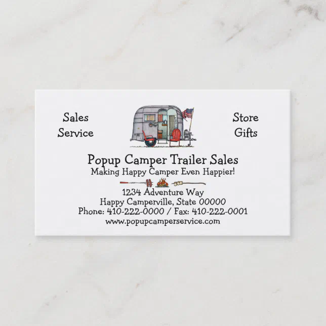 Airstream Trailer Business Card | Zazzle