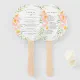 Airy Floral Wedding Program Hand Fan | Zazzle
