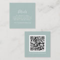Airy Greenery Coordinate QR Code Details Enclosure Card | Zazzle