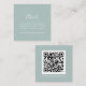 Airy Greenery Coordinate QR Code Details Enclosure Card | Zazzle