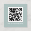 Airy Greenery Coordinate QR Code Details Enclosure Card | Zazzle