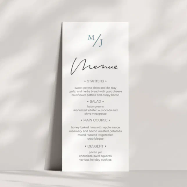 Airy Pastel ⎥ Wedding Dinner Menu Invitation | Zazzle