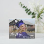 Airy Script Graduation Thank You Note Card | Zazzle