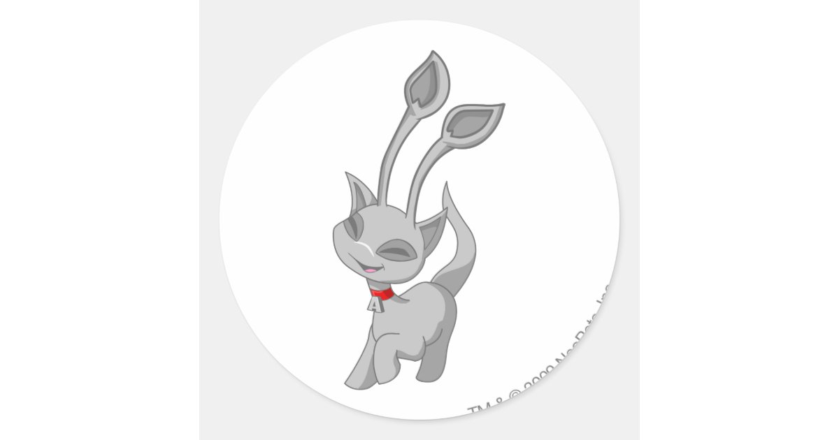 Aisha Silver Classic Round Sticker | Zazzle