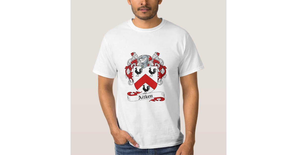 Aitken Family Crest Aitken Coat of Arms T-Shirt | Zazzle