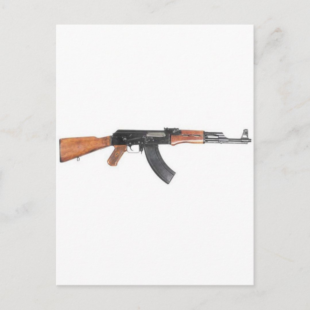 AK47 Assault rifle Postcard | Zazzle