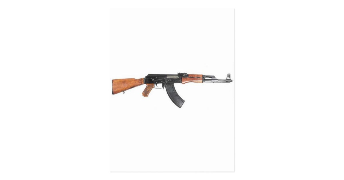 AK47 Assault rifle Postcard | Zazzle.com