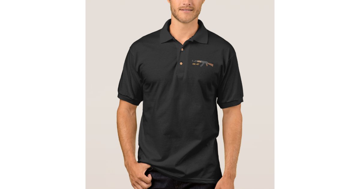 AK-47 Assault Rifle Polo Shirt | Zazzle