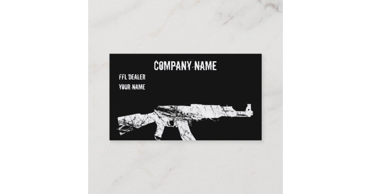 ak 47 ffl business card | Zazzle