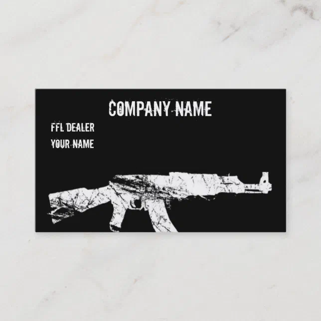 ak 47 ffl business card | Zazzle