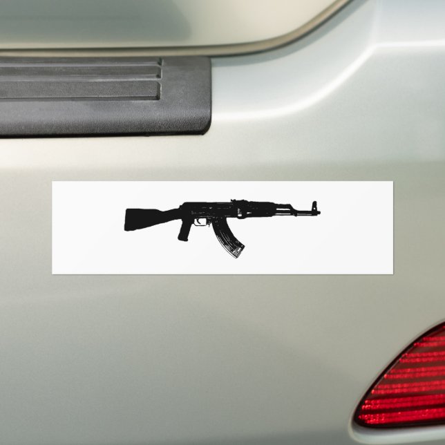 AK-47 VINYL DECAL Sticker Car Window Wall Bumper Gun Assault Rifle ...