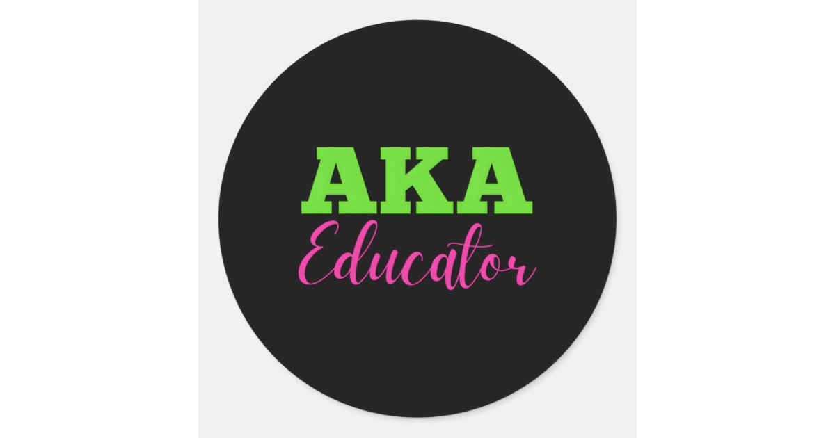 Aka Educator Classic Round Sticker | Zazzle
