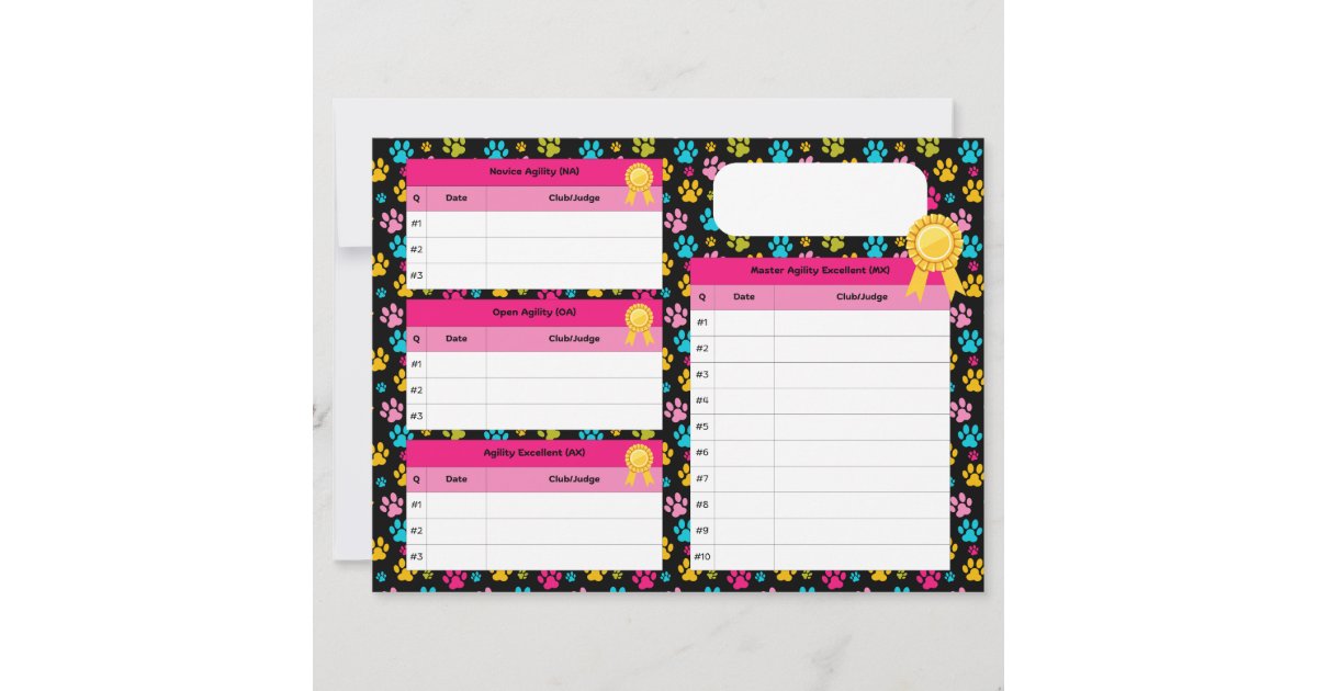 AKC Standard Agility Master Title Tracker Card | Zazzle