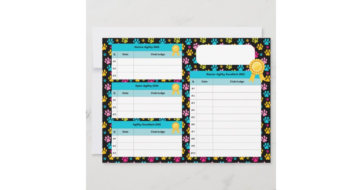 AKC Standard Agility Master Title Tracker Card | Zazzle