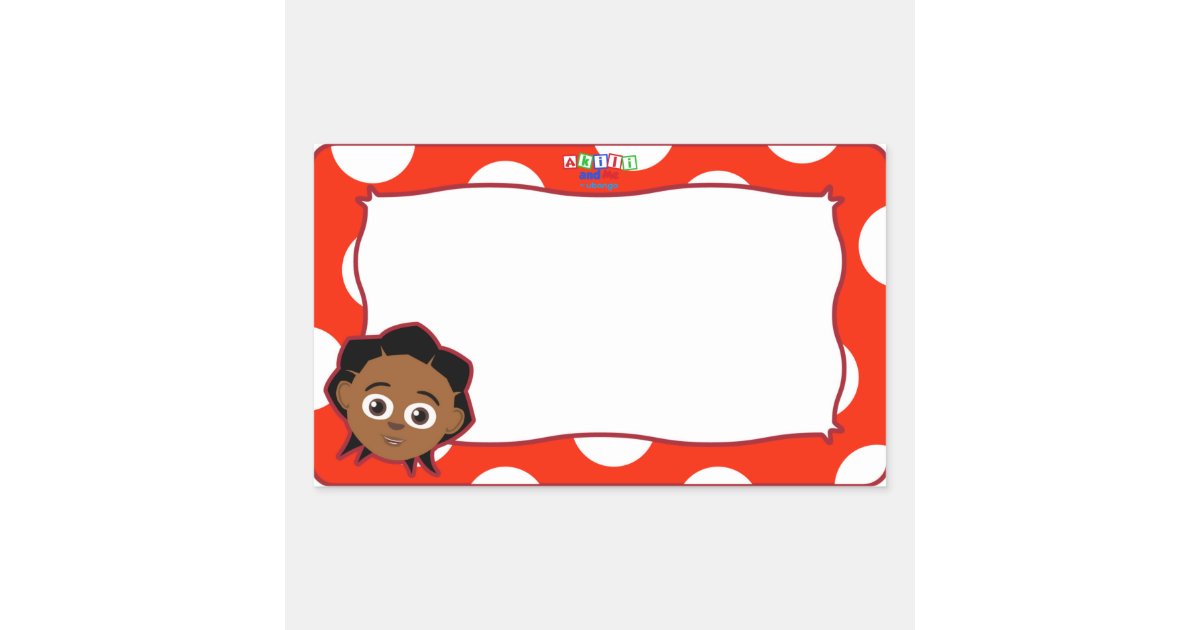 Akili Name Tag Sticker | Zazzle