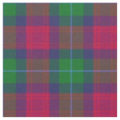 Reid Tartan Print Fabric | Zazzle
