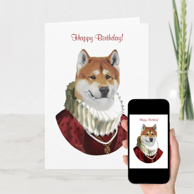 Akita, Happy Birthday! card | Zazzle