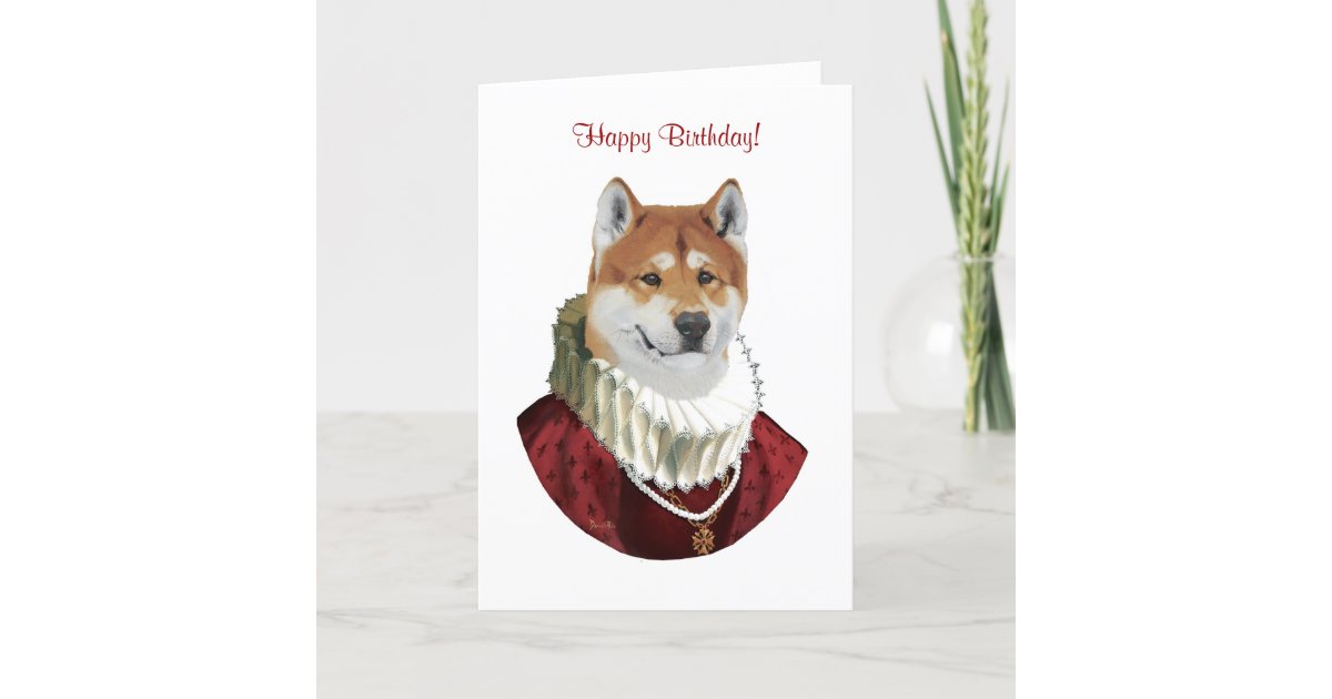 Akita, Happy Birthday! card | Zazzle.com