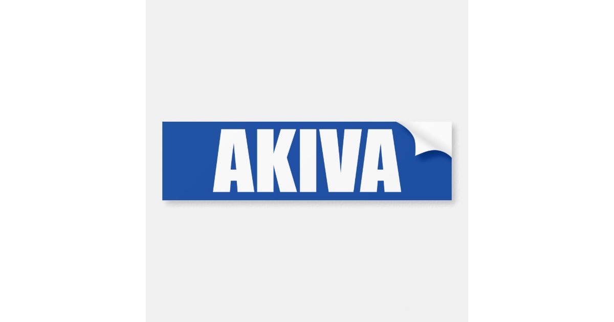 Akiva Bumper Sticker | Zazzle
