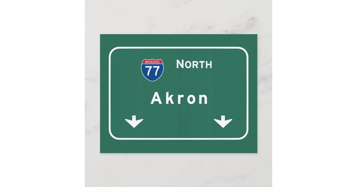 Akron Ohio oh Interstate Highway Freeway: Postcard | Zazzle